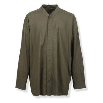 Rick Owens Homme, Chemises, Vert, Taille: L Jumbo Faun Shirt