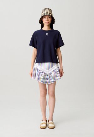 Claudie Pierlot Gestreifter kurzer Rock