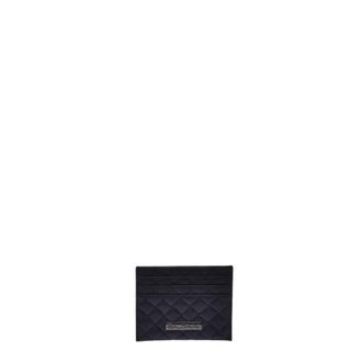 Baldinini Homme, Accessoires, Noir, Taille: ONE Size Card holder in black leather with woven print