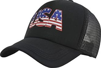 Generic Chapeaux dété pour femmes, casquette de baseball européenne et américaine, imprimé langue canard, chapeau de baseball drapeau américain, vêtements pou