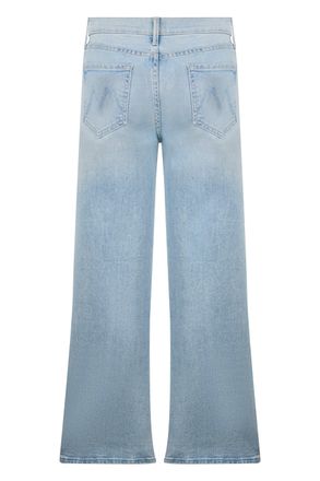 Mother Womens Jeans Bell-Bottom Light Blue Cotton Flared