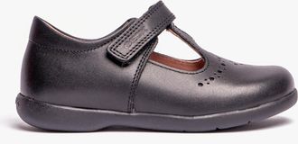 Geox Naimara G B M&auml;dchen Leder Schn&uuml;rschuhe Schwarz
