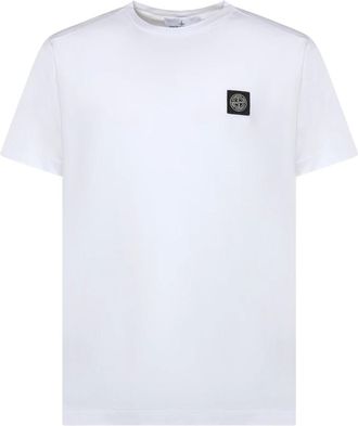 Stone Island Homme, Tops, Blanc, Taille: 2XL 2100027 T-Shirt