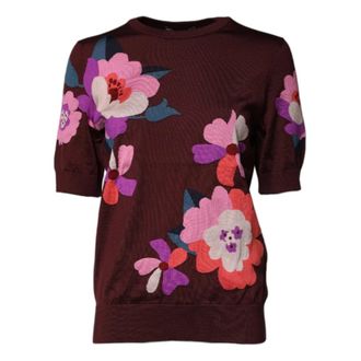 Dolce & Gabbana Femme, Pulls, Multicolore, Taille: 40 FR Blouse &agrave; Col Rond