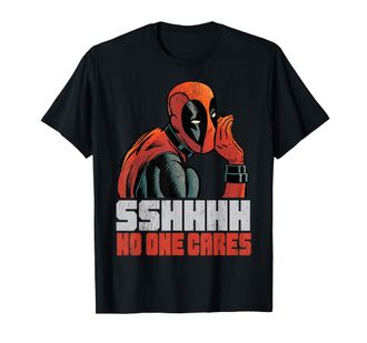 MARVEL Deadpool SSHHHH No One Cares Whisper T-Shirt