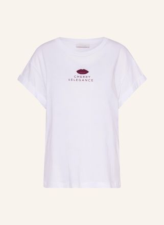 Rich & Royal T-Shirt Boyfirend Mit Schmucksteinen weiss