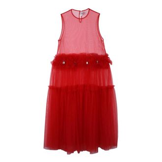 Comme Des Gar&ccedil;ons Abito Over en Tulle - Femme - Robes - Rouge - Taille: 38 FR