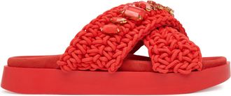 INUIKII Pantoletten Inuikii Woven Stones 1004.003.0073 Rot