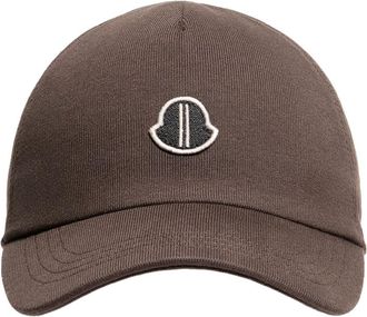 Rick Owens Moncler Cotton Baseball Cap, Unisex, Brown, Size: One Size