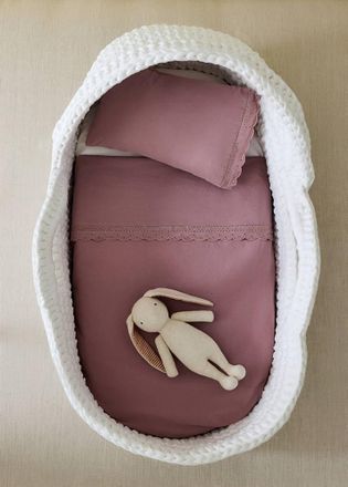 Mango Set de mini-lit 100 % coton finition blonda violet clair/pastel - Home - 75x100cm - MANGO HOME