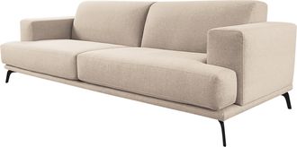 Norrwood home24 Sofa Asia 3,5-Sitzer Beige Webstoff Inas 259 x 82 x 105cm Skandi