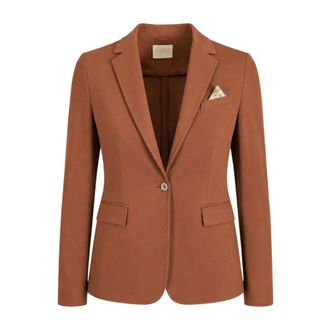 Circolo 1901 Femme, Vestes, Brun, Taille: 46 FR Blazer en coton