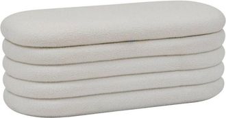 Atmosphera Atmosphera - Banc coffre Giulia blanc 110x46cm créateur dintérieur