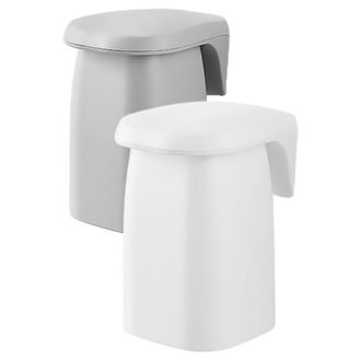 SOLUSTRE 2 St&uuml;ck Magnetische Wandhalter Zahnb&uuml;rstenbecher aus Bruchfestem Kunststoff Stapelbarer Mundsp&uuml;lbecher f&uuml;r Badezimmer in Pastellfarben Platzsparend un