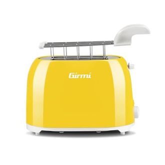 Girmi TP10 Grille-pain 750 W, pinces en inox amovibles, 7 niveaux de brunissage, fonction toast, ramasse-miettes, éjection automatique, arrêt automatique, j