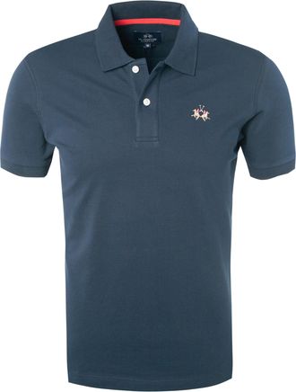 La Martina Herren Polo-Shirt blau Slim Fit