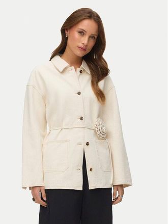 Vero Moda Jeansjacke Sazzy 10339336 Beige Relaxed Fit