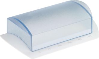 Westmark Tisch-Butterdose mit Skala, Kunststoff, Weiß/Transluzent, 21162270