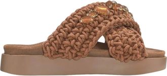 INUIKII Femme, Chaussures, Brun, Taille: 41 EU Woven Stones Sandales