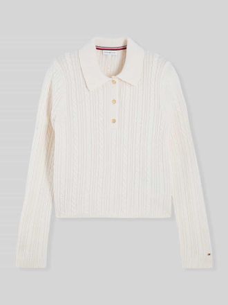 Tommy Hilfiger Poloshirt aus Woll-Mix mit Seide-Anteil
