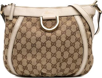 Gucci Hobo Bags - GG Canvas Abbey D Ring Crossbody - Gr. unisize - in Braun - für Damen