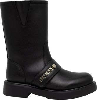 Love Moschino Femme, Chaussures, Noir, Taille: 37 EU Bottines en cuir