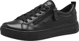 Tamaris Comfort Damen Sneaker flach mit Reißverschluss Freizeit, Schwarz (Black Nappa), 40 EU