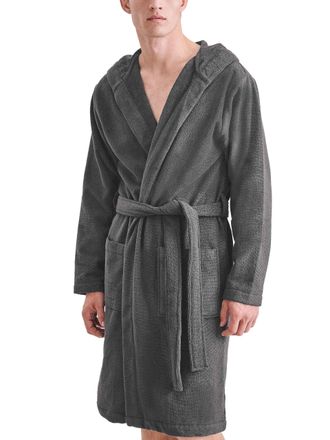 Seidensticker Herren Frottee Bademantel, Anthrazit, XL