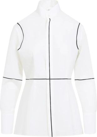 Maison Margiela Femme, Blouses et Chemises, Blanc, Taille: 38 FR Contrast Trim Shirt