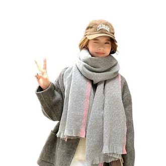 Generic QXDZSW &Eacute;charpe imitation cachemire pour femme - Sensation dhiver - Ch&acirc;le chaud - Mignon et polyvalent - &Eacute;charpe &agrave; carreaux pour femme, &Eacute;charpe 33, 200