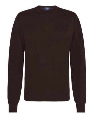 Fedeli Weicher Rundhalspullover aus Merinowolle in