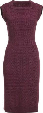 Alaia robe courte à motif en jacquard - Rouge