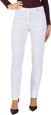 Robell Style Marie - Stoffhose Damen high Waist - Damenhose Power Stretch - Bengaline Stoff Hose mit Schlitz am Saum - Bitte eine Gr&ouml;&szlig;e Kleiner bestellen - W