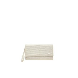 PESERICO Femme, Sacs, Beige, Taille: ONE Size Pochette Tiss&eacute;e