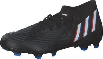 adidas Unisex Predator Edge.2 Fg Sneaker, Core Black Ftwr White Vivid Red, 41 1 3 EU