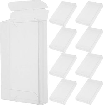 Angoily 10 Stück PVC Kassettentape Aufbewahrungsbox Transparent Stapelbar Widerstandsfähig Leichter Schutz für Audio Kassetten und Sprachaufnahmen Klarer Kuns