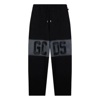 GCDS Gcds, Homme, Pantalons, Noir, Taille: XL Jogging Spray Logo