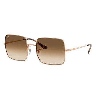 Ray-Ban unisex, Accessoires, Jaune, Taille: 54 MM Lunettes de soleil carr&eacute;es verres d&eacute;grad&eacute;s marron