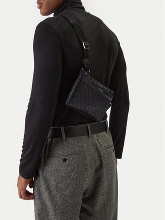 Calvin Klein Umh&auml;ngetasche Emblem Aop Emboss Square Sling LV04D3277G Schwarz