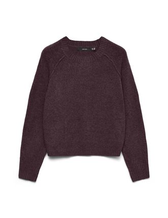 Vero Moda Damen Vmaquarius Ls O-Neck Raglan Pullover Bf, Winetasting, M