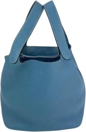 Herm&egrave;s Pre-owned Cuir sacs-main - Femme - Pre-owned - Bleu - Taille: ONE Size