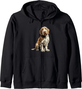 Whyitsme Design Orange und Wei&szlig; Spinone Italiano Hund Illustration Kapuzenjacke