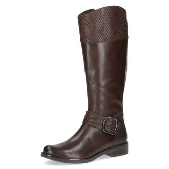 Caprice Damen Stiefel aus Leder mit Schnalle, Braun (Dk Brown Comb), 39 EU