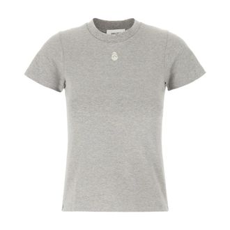 Alexander McQueen L&auml;ssiges Baumwoll T-Shirt f&uuml;r M&auml;nner - - Tops - Damen - Grau - M
