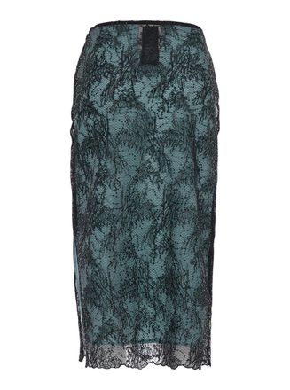 Semicouture Womens Skirt Camilla Ramage Lace Black Polyester