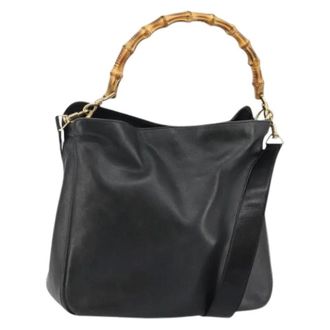 Gucci Sac &agrave; main vintage en cuir Pre-owned - Femme - Pre-owned - Noir - Taille: ONE Size
