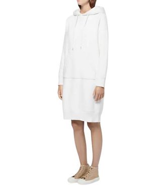 Mackintosh White Cotton Hooded Sweatshirt Dress Size S