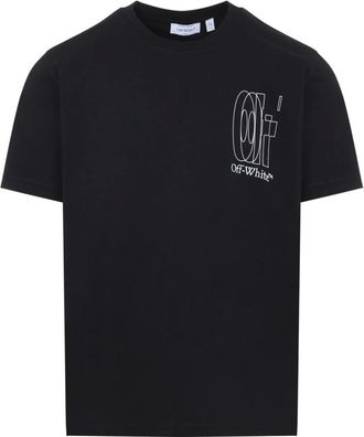 Off-white Homme, Tops, Noir, Taille: 2XL Logo Printed Crewneck T-Shirt
