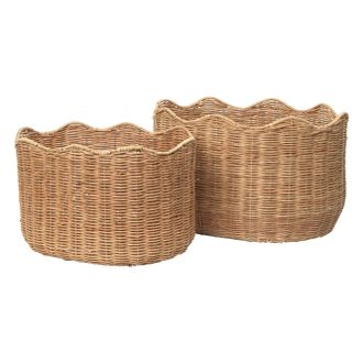 Broste Copenhagen Paniers en rotin Lola - Set de 2 Broste Copenhagen