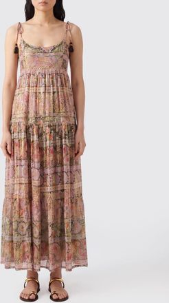 Rixo London Robe midi en m&eacute;lange de viscose &agrave; imprim&eacute; ethnique et fines bretelles